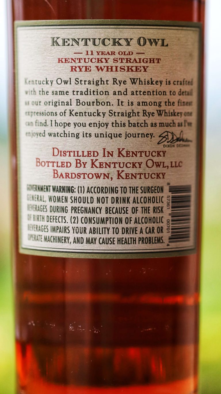 Kentucky Owl Rye Whiskey Batch 1 - Bourbon Culture