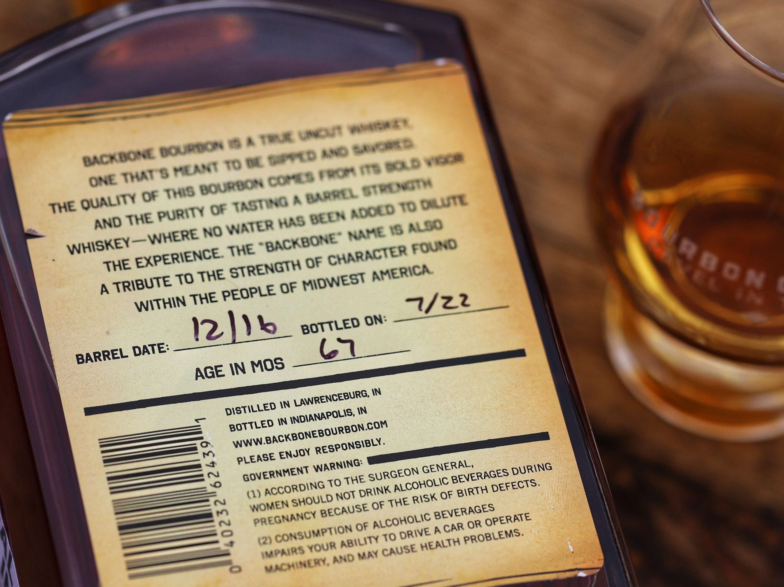 Backbone Bourbon Single Barrel Wheated Bourbon (Rural Inn, 2022)