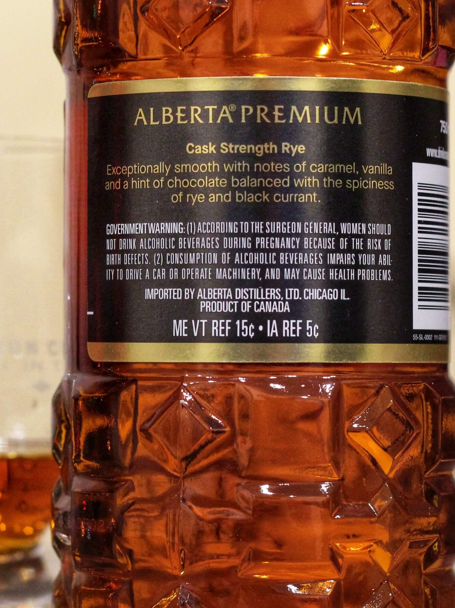 Alberta Premium Cask Strength Rye Whisky (66.0% ABV) Review - Bourbon ...