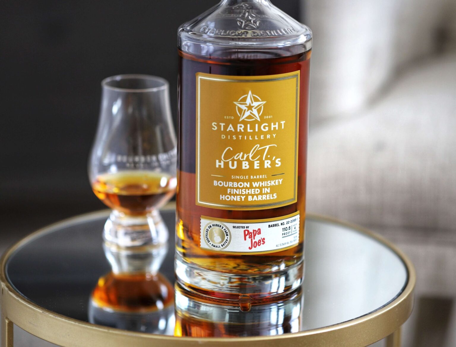 Starlight Distillery Honey Finished Single Barrel Bourbon (Papa Joe's ...