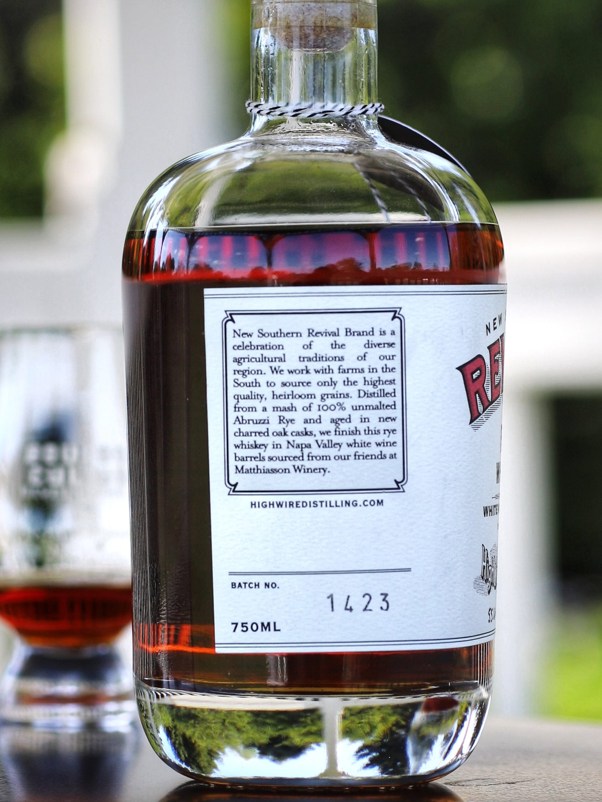 High Wire Distilling Co. New Southern Revival Single Barrel Rye Whiskey ...