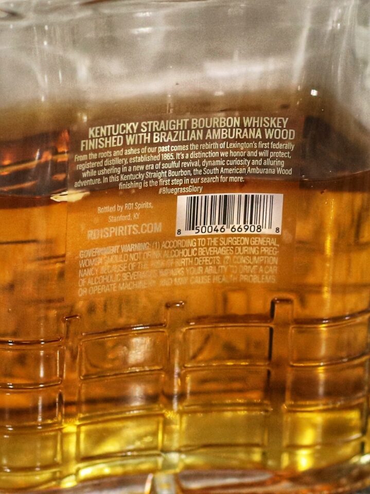 RD One Kentucky Straight Bourbon Finished with Brazilian Amburana Wood ...