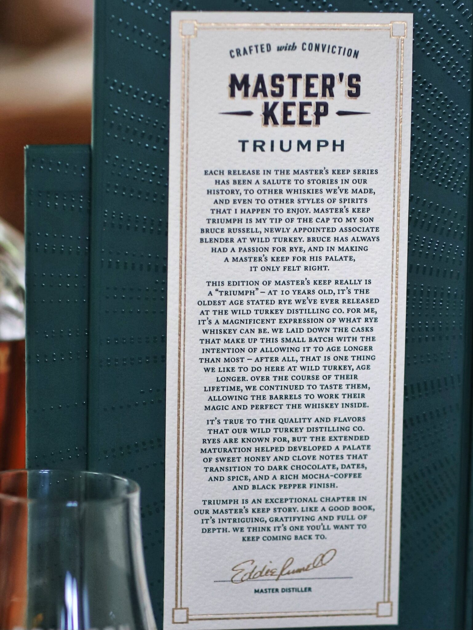 Wild Turkey Master's Keep: Triumph Rye Whiskey Review - Bourbon Culture