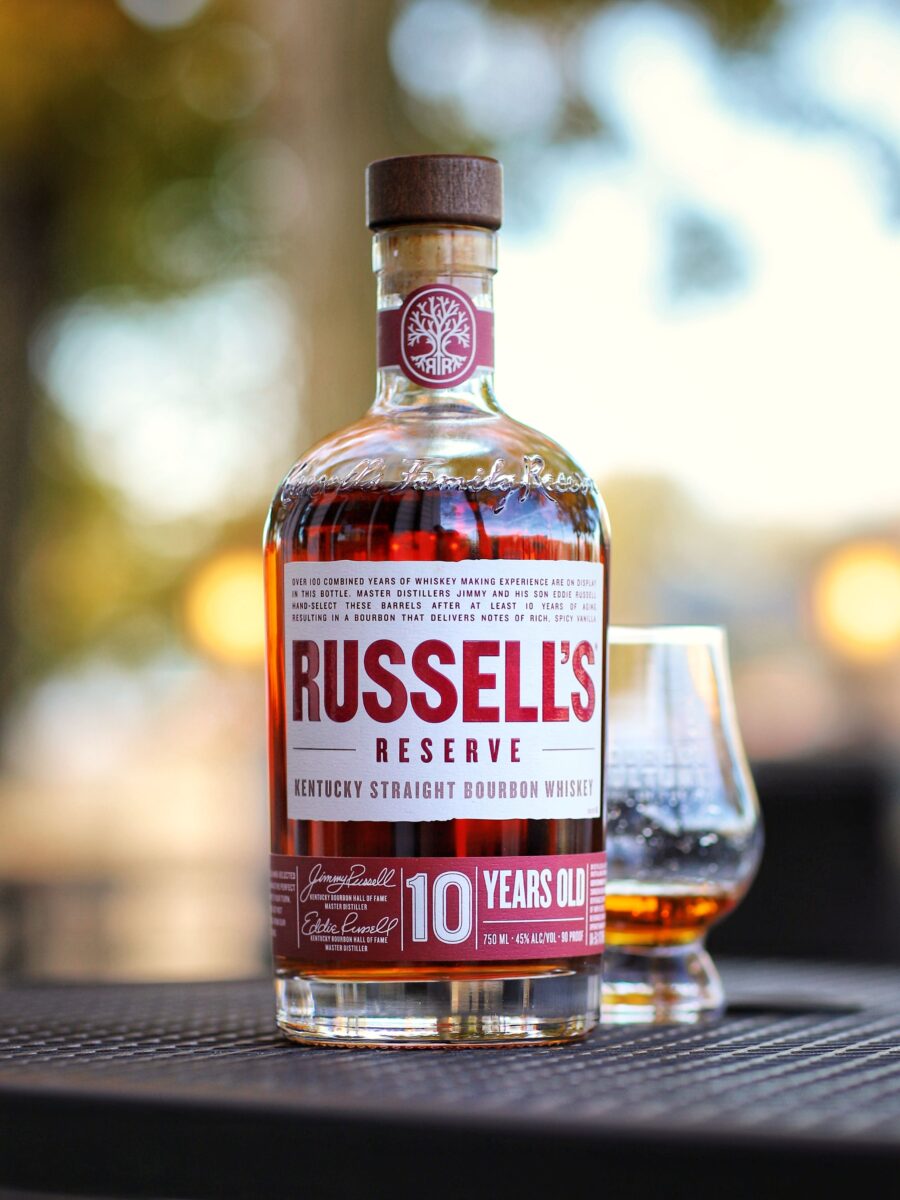 Russell's Reserve 10 Year Old Bourbon (the LL/ME laser code that ...
